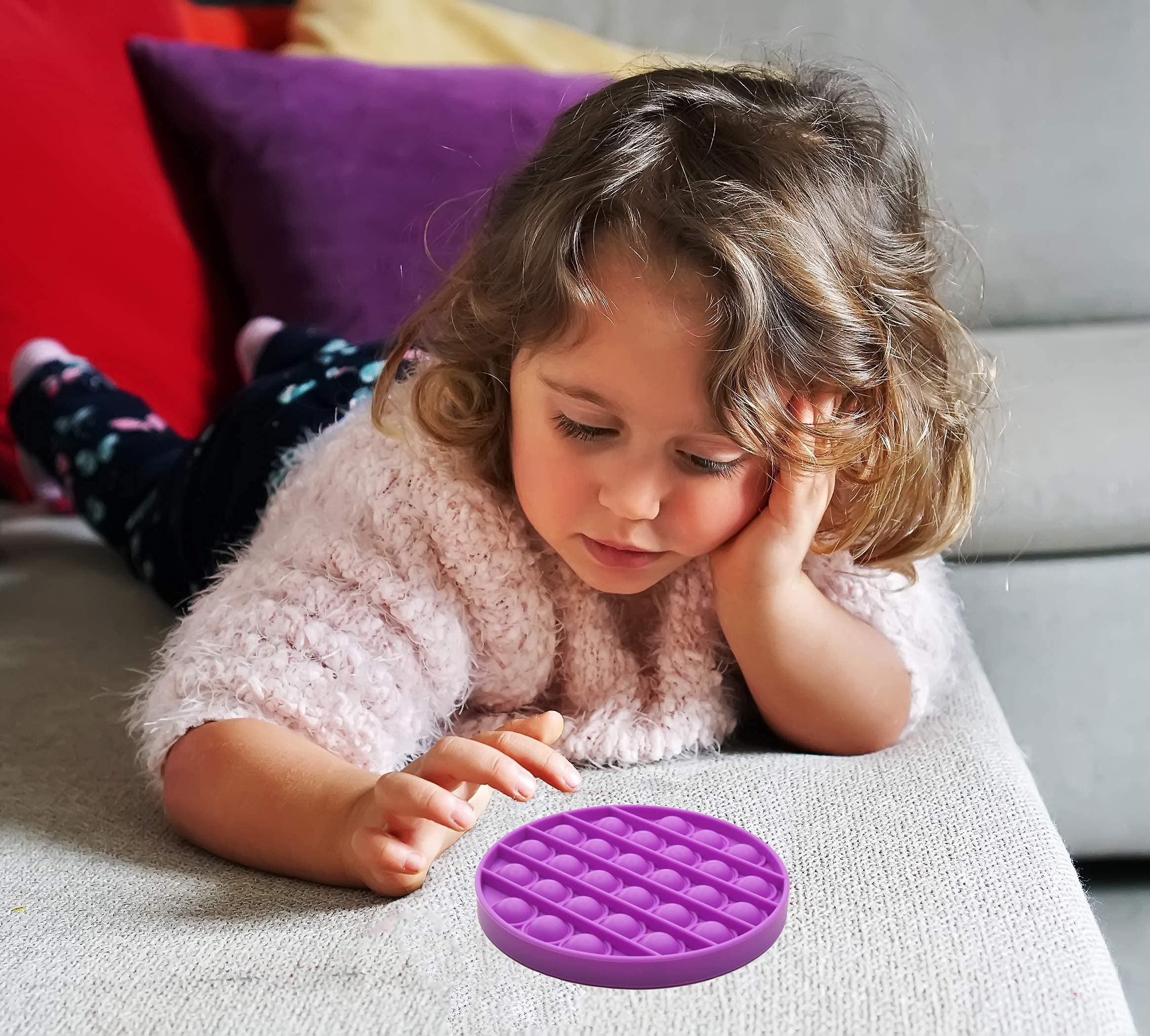 RadBizz Push Pop Bubble Fidget Sensory Toy - for Autism, Stress, Anxiety - Kids and Adults (Purple)