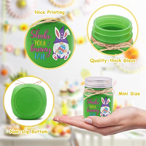 Easter Mini Mason Jar Spring Easter Tiered Tray Decor Easter Bunny Gnome Table Sign Farmhouse Tiered Tray Decor Easter Egg Hunt Rustic Table Decoration for Home Kitchen Tray Counter Gift Idea Set of 3
