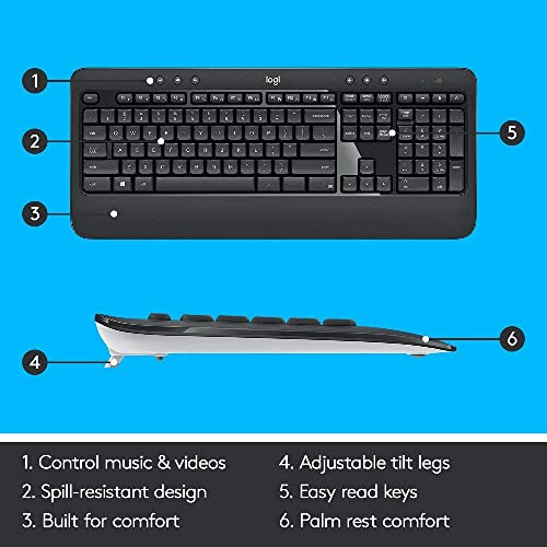 Logitech MK545 Advanced Wireless Keyboard and Mouse Combo