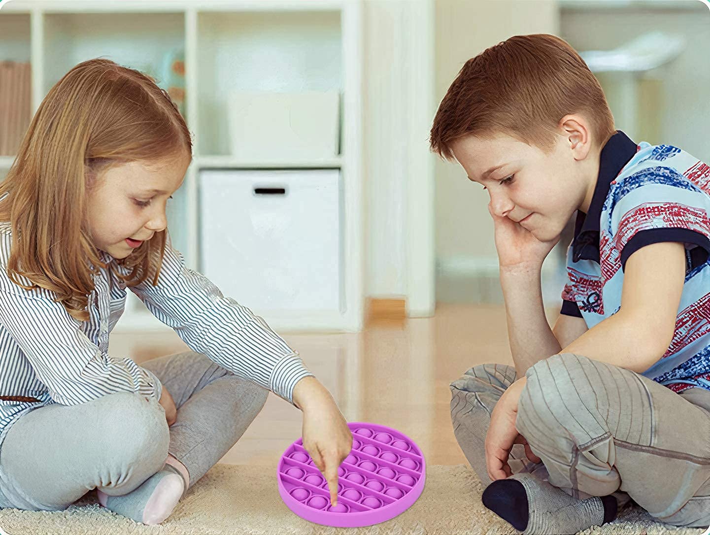 RadBizz Push Pop Bubble Fidget Sensory Toy - for Autism, Stress, Anxiety - Kids and Adults (Purple)