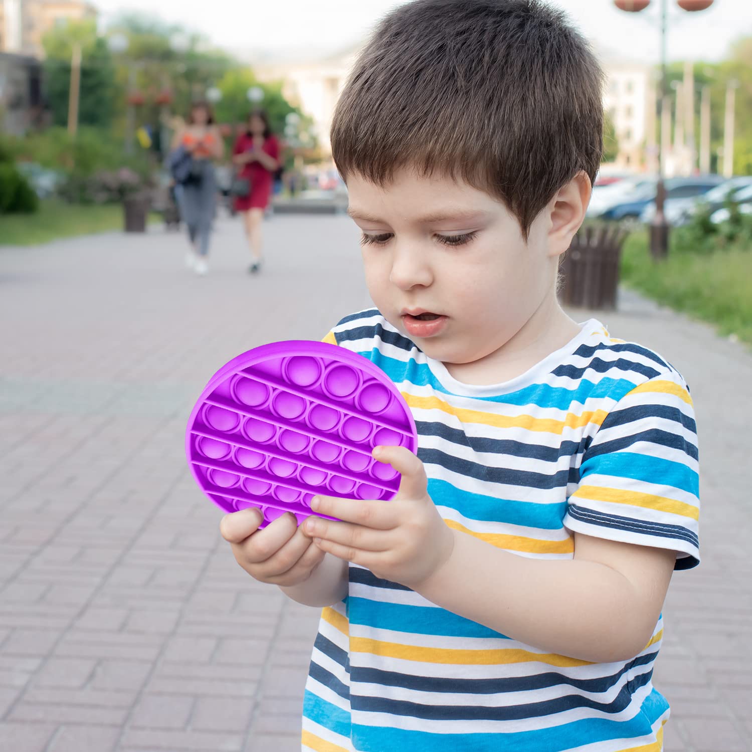 RadBizz Push Pop Bubble Fidget Sensory Toy - for Autism, Stress, Anxiety - Kids and Adults (Purple)