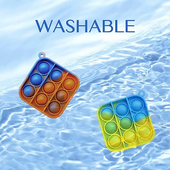 Christmas 60Pcs Mini Pop Push It Keychain Fidget Toy Pack,Mini Pop Push It Bubble Fidget Sensory Toys,Toys for Kids Adult Gifts