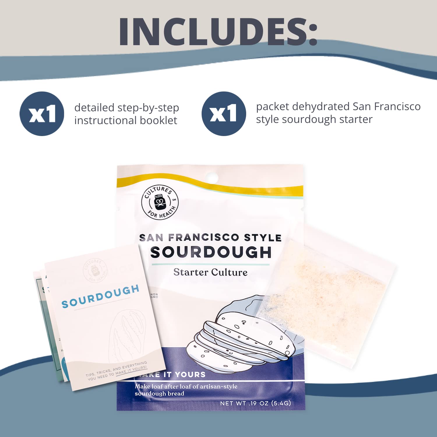 Cultures for Health Sourdough Starter Jar Kit + San Francisco Sourdough Starter Culture Bundle | Essential Baking Supplies For Homemade Bread | DIY Breadmaking Kit