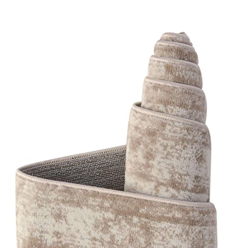Rugs.com Monte Carlo Collection Rug β 4' x 6' Oval Beige Medium Rug Perfect for Living Rooms, Large Dining Rooms, Open Floorplans