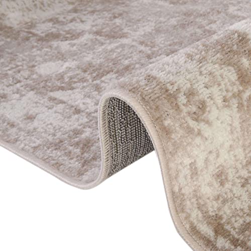 Rugs.com Monte Carlo Collection Rug β 4' x 6' Oval Beige Medium Rug Perfect for Living Rooms, Large Dining Rooms, Open Floorplans
