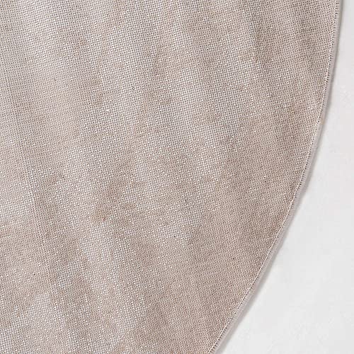 Rugs.com Monte Carlo Collection Rug β 4' x 6' Oval Beige Medium Rug Perfect for Living Rooms, Large Dining Rooms, Open Floorplans