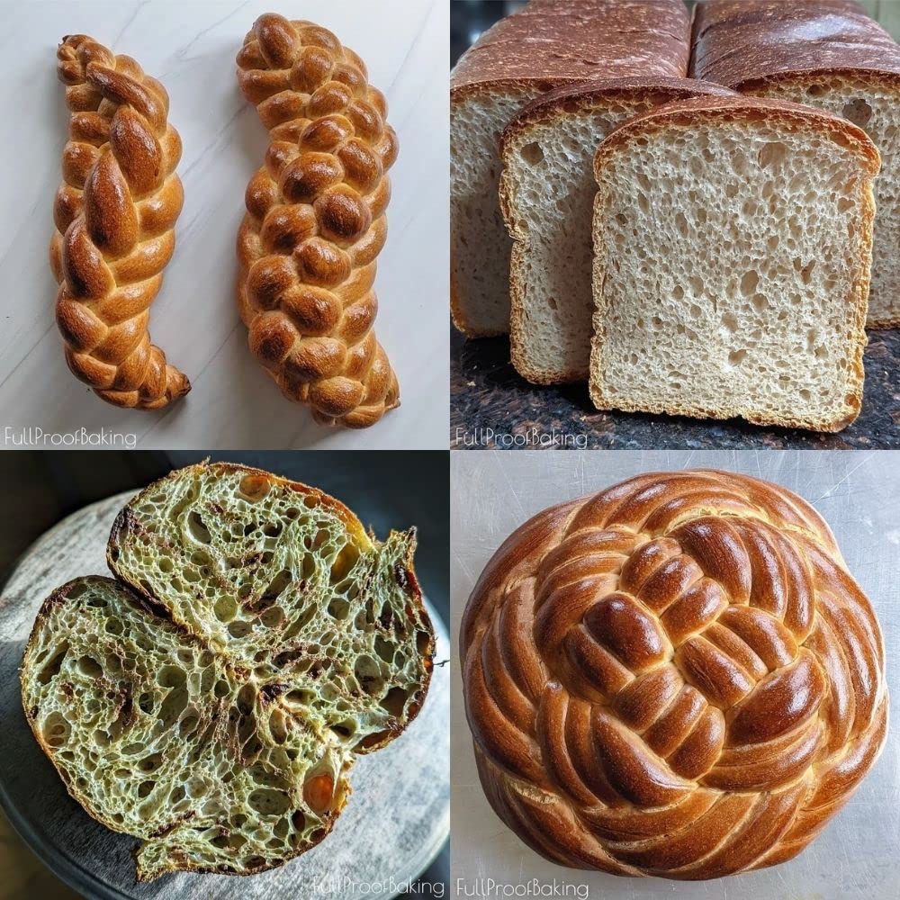 Full Proof Baking Sourdough Starter Kit | 1/2 Hour Guide Video (link) | Two 10oz Glass Smart Jars w/Thermometers, Rulers, Feeding Ratios | Digital Scale | Spatula and Scoop, (Starter Not Included)