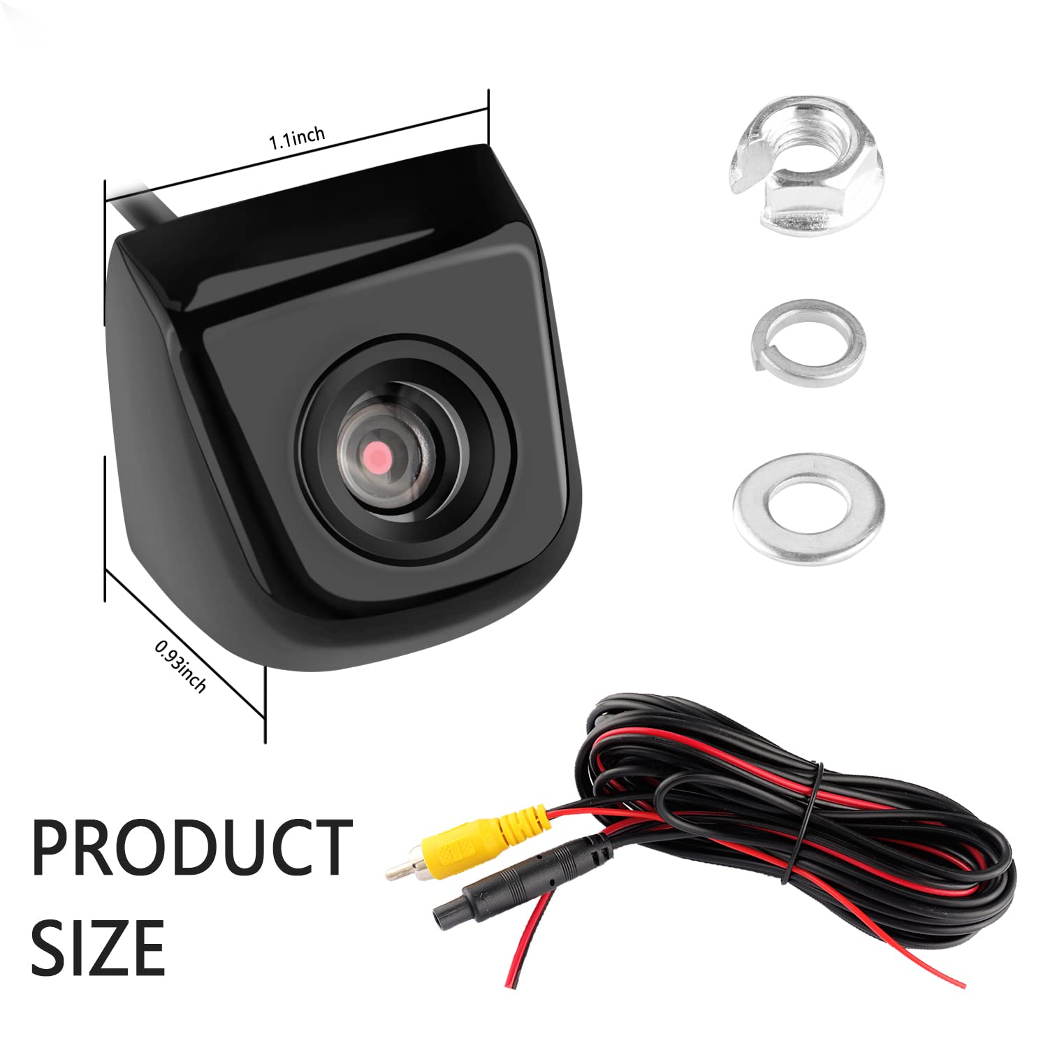 HD Night Vision Rear View Camera,100° Wide Angle+Distance Guideline Waterproof Backup Camera for Cars,One of The Most Safety Blindspot Camera for Cars,SUVs,Trucks,RVs
