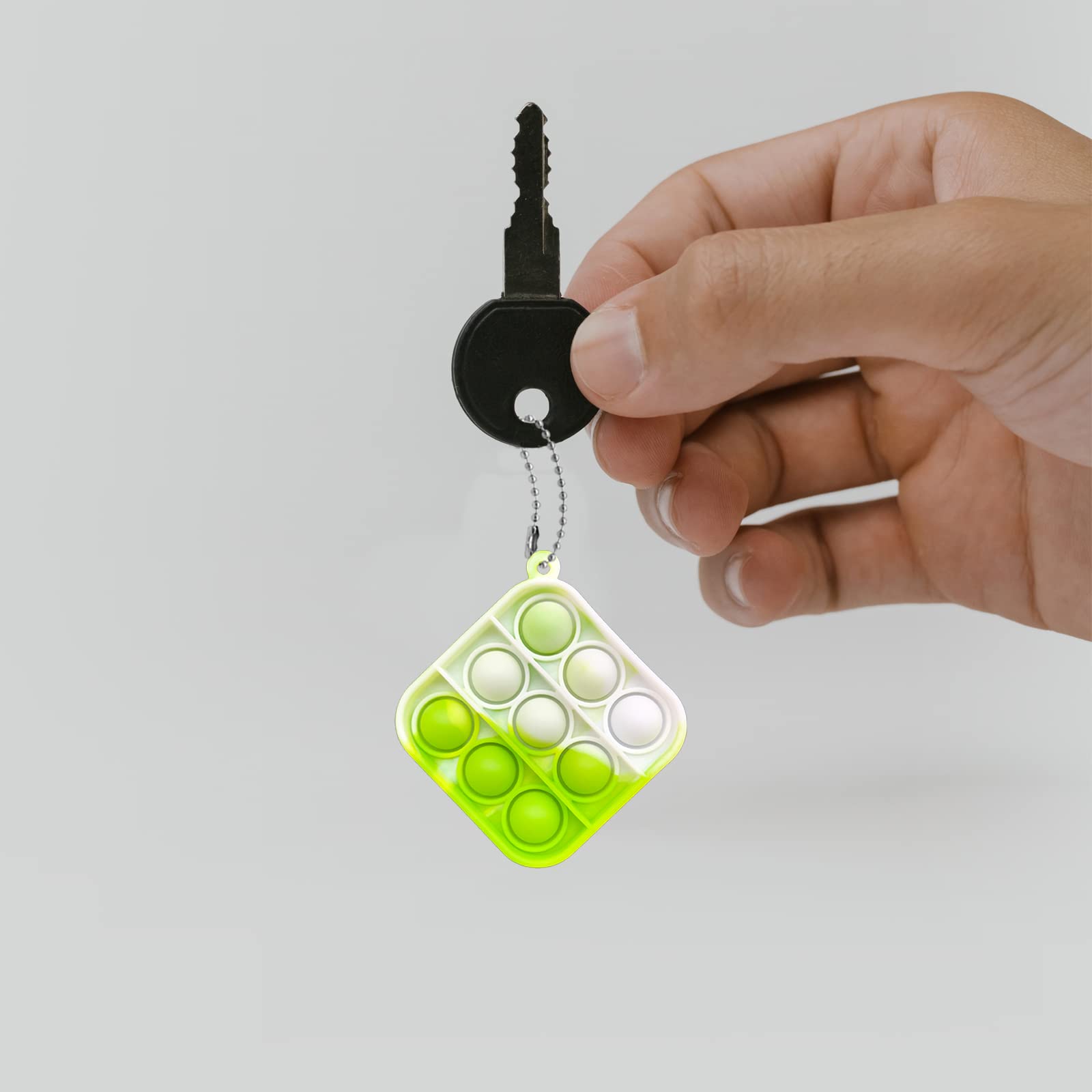 40Pcs Pop PushKeychain Fidget Toys, Pop Toys Hand Playset,Fidget Toys Sets with Keychain Office Desk Toy for Kids Adults
