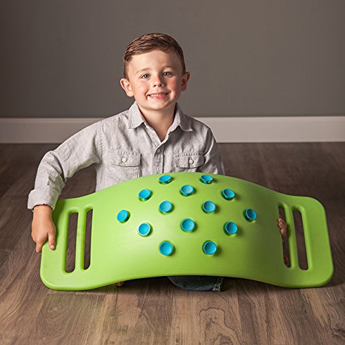 Fat Brain Toys Teeter Popper, Indoor Toddler Sensory Toys for Ages 3 and Up, Pink