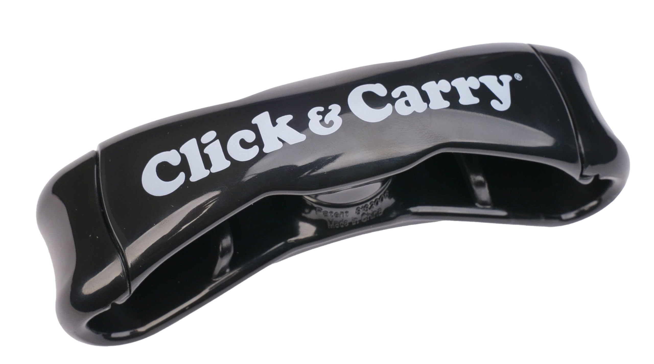 Click & Carry Grocery Bag Carrier as seen on Shark Tank with Soft Cushion Grip (Black, Single) | Hands Free Grocery Bag Carrier | Plastic Bag Holder | Sports Gear Carrier | Click and Carry with Ease