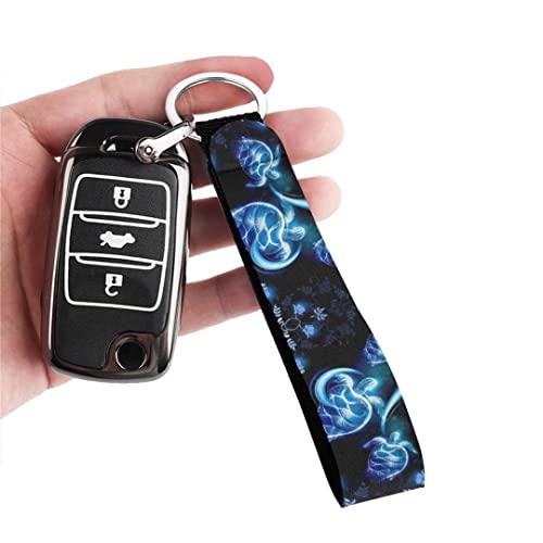 Xoenoiee Sea Turtle Print Wristlet Keychain Lanyard Key Chain Holder Backpack Lanyard with Metal Clasp for Keyring,Camera,ID, Badge, Cell Mobile Phone, Car Keys
