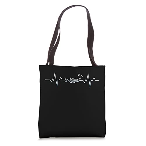 Zebrafish Danio Rerio Heartbeat - Zebra Danio Fish EKG Pulse Tote Bag