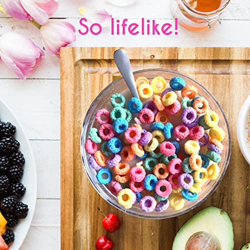 Cereal Candle with Spoon Like Fruit Loops Candle Bowl Gifts Fruit Fruity Scented Funny Novelty Food Cute Candles Fun Cool Cereal Bowl Candle
