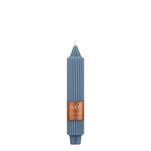 Root Candles Grecian Collenette 4-Count Unscented Dinner Candles, 7-Inch, Williamsburg Blue