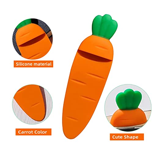 2PCS Cute Bookmarks for Book Lovers Silicone Carrot Bookmarks Book Lovers Gifts for Women Men Girls and Boys