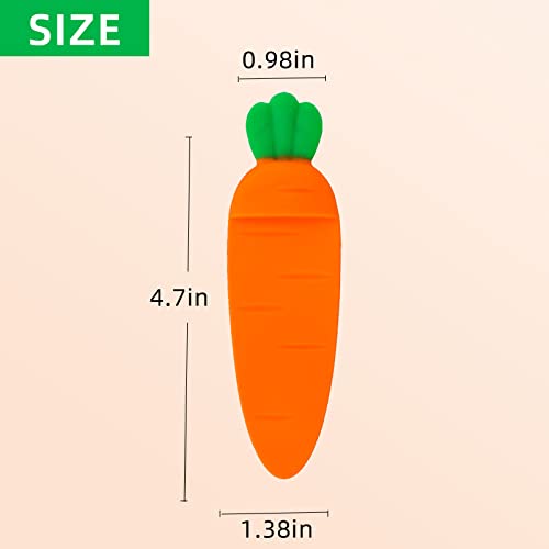 2PCS Cute Bookmarks for Book Lovers Silicone Carrot Bookmarks Book Lovers Gifts for Women Men Girls and Boys