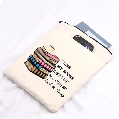 MAOFAED Dark Roman Book Sleeve Smut Lover Book Sack Bookish Book Protector Gifts for Reader (Dark Steamy booksl)