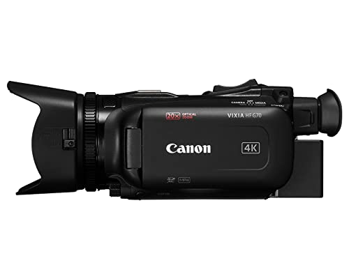 Canon VIXIA HF G70 Camcorder 1/2.3β 4K UHD CMOS Sensor 20x Optical Zoom, 800x Digital Zoom, Image Stabilization, HDMI, USB Live Streaming, Time Stamp On-Screen Display Recording