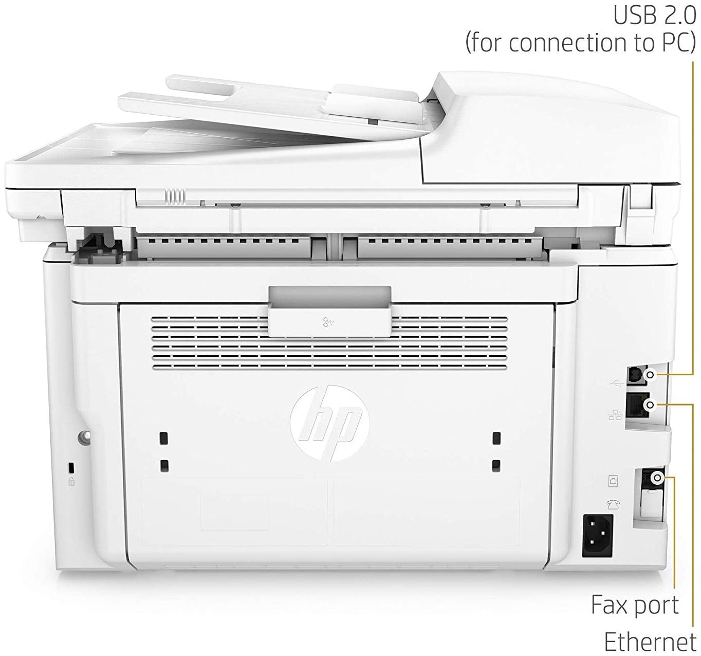 HP Laserjet Pro MFP M227fdwB All-in-One Wireless Laser Printer, Print Scan Copy Fax, Auto 2-Sided Printing, 1200 x 1200 dpi, 30 ppm, Compatible with Alexa, Bundle with JAWFOAL Printer Cable