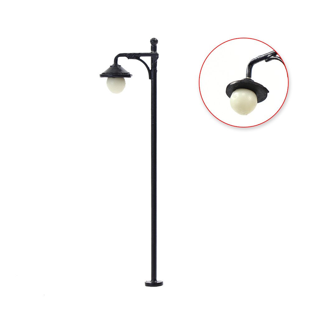 Evemodel LYM22 10pcs Model Railway Train Lamp Post 6.5cm or 2.56inch Street Lights HO OO Scale LEDs New