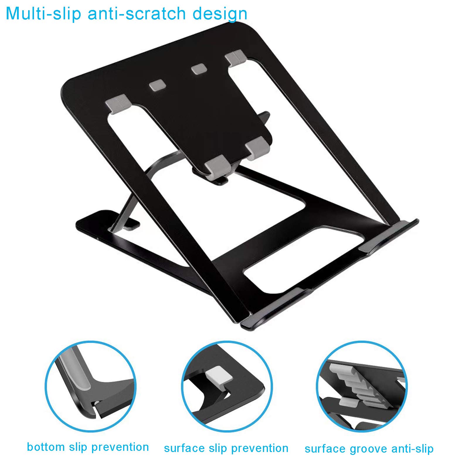 Adjustable Drawing Tablet Stand Drawing Pen Display Aluminum Ventilated Stand Holder for Wacom One, Cintiq 13/16, XP-Pen Artist 12/13.3/15.6 and Huion Kamvas 12/13/15.6