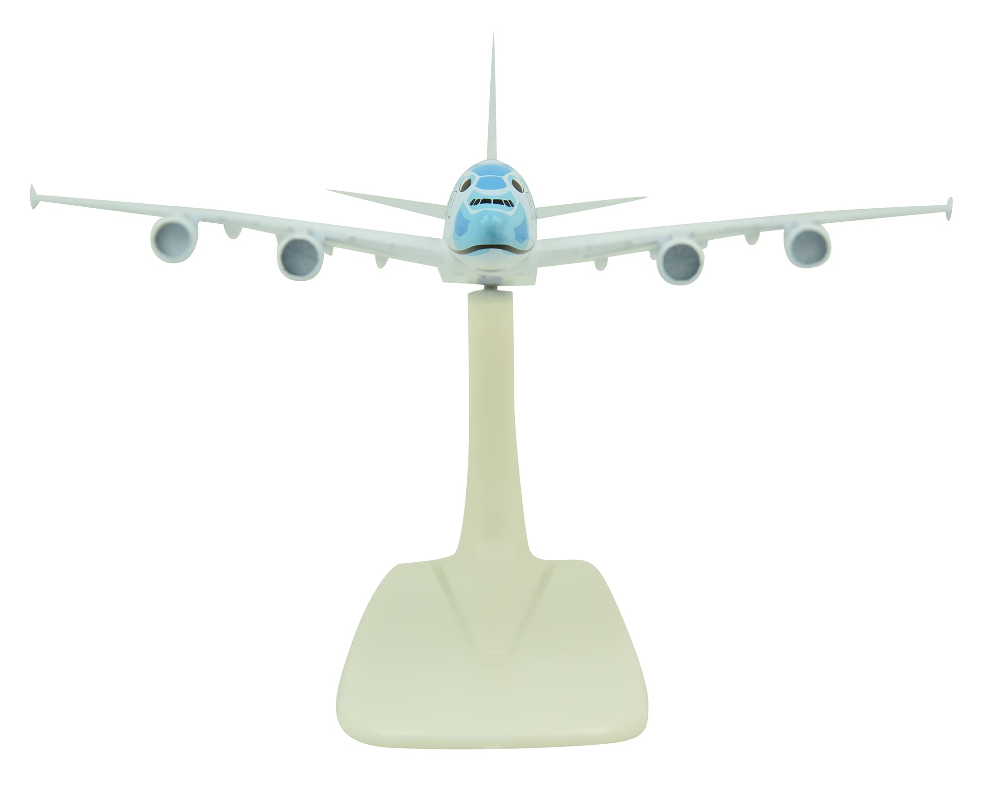 TANG DYNASTY(TM) 1:500 15cm A380 ANA Sea Turtle Metal Airplane Model Plane Toy Plane Model (Blue)