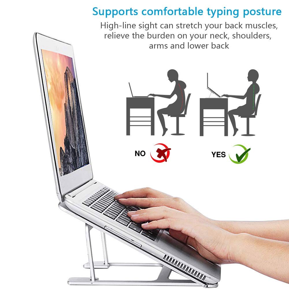 Adjustable Drawing Tablet Stand Drawing Pen Display Aluminum Ventilated Stand Holder for Wacom One, Cintiq 13/16, XP-Pen Artist 12/13.3/15.6 and Huion Kamvas 12/13/15.6