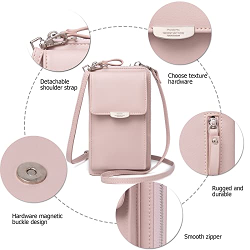 myfriday Small Wallet for Women PU Leather Phone Checkbook Organizer Zipper Coin Purse