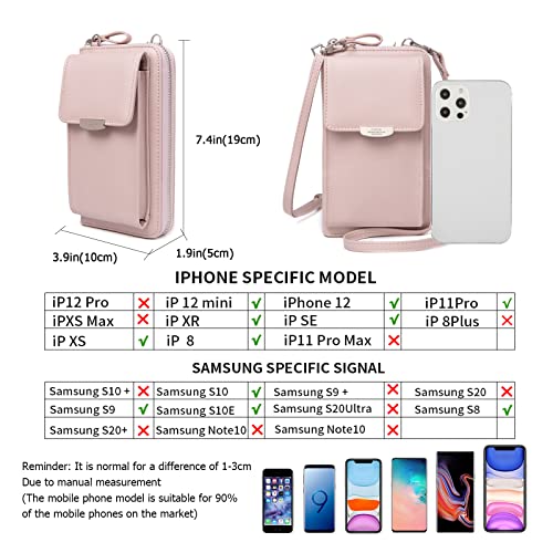myfriday Small Wallet for Women PU Leather Phone Checkbook Organizer Zipper Coin Purse