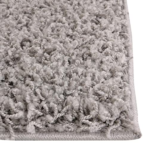 Rugs.com - Über Cozy Solid Shag Collection Rug – 9' x 12' Cloud Gray Shag Rug Perfect for Living Rooms, Large Dining Rooms, Open Floorplans