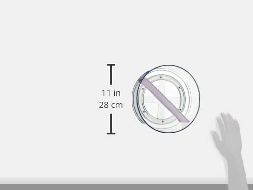 Rosanna Pansino x iDesign Recycled Plastic Divided Lazy Susan Turntable with Lid, Clear Bin/Lavender Sprinkles Divider, 10β D x 3.69β H