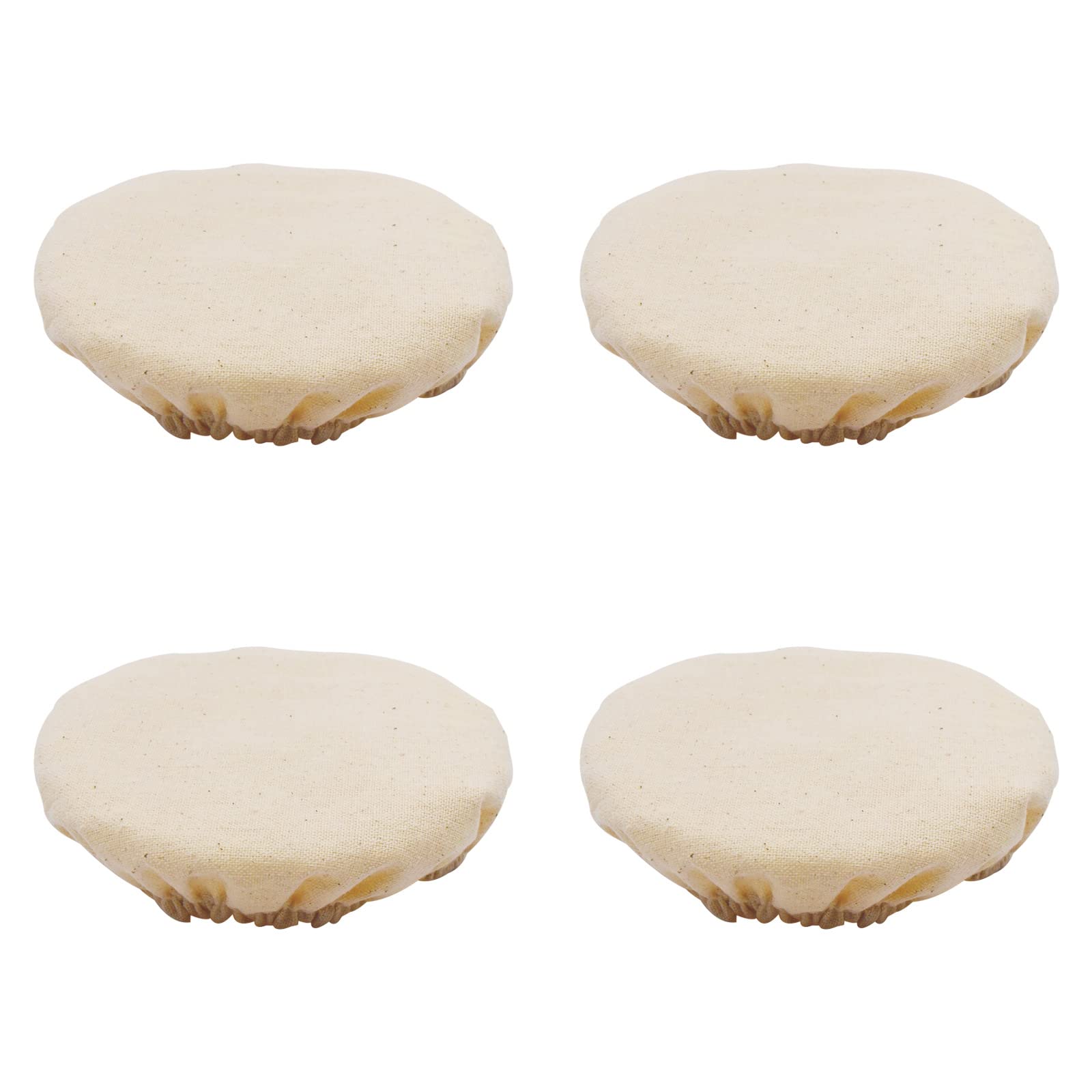 Vencer Elastic Cloth Jar Covers,100% Cotton Stretchy Cloth Covers for Wide Mouth Jar,Set of 4,VHF-017