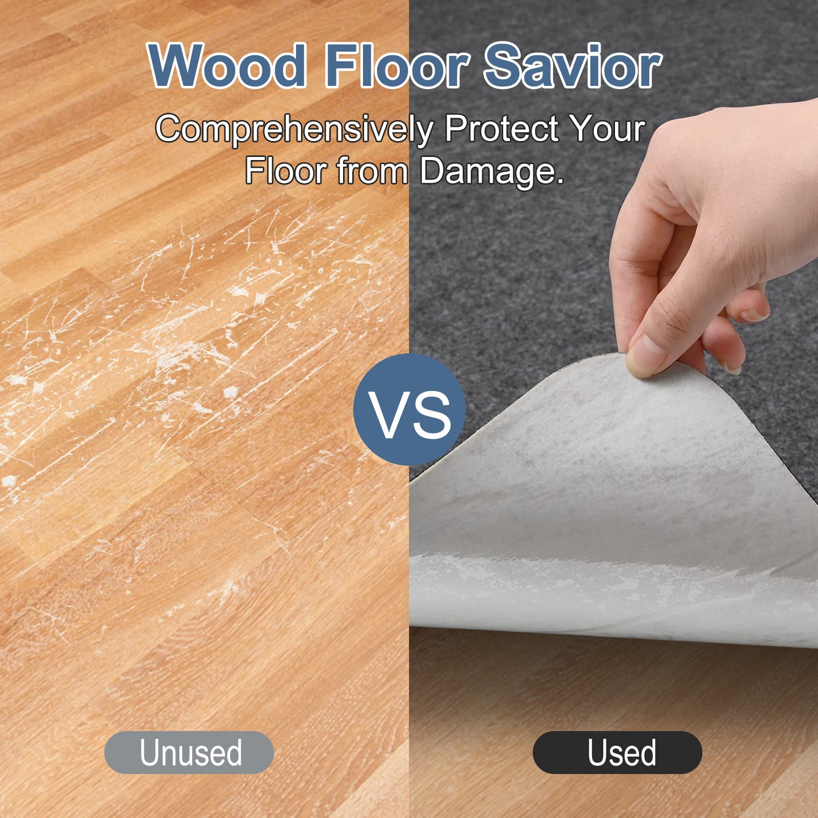 Placoot Office Chair Mat for Hardwood Floor, 55"x35" Computer Chair Mat, Desk Chair Mat, Large Anti-Slip Floor Protector for Home Office