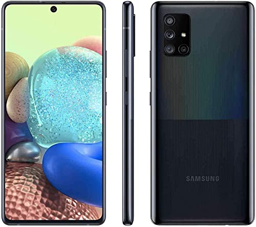 Samsung Galaxy A71 (5G) 128GB (6.7 inch) Display Quad Camera 64MP A716U Smartphone - Black - T-Mobile Locked - (Renewed)