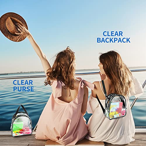Mildbeer Clear Bag Stadium Approved Clear Mini Backpack, Clear Concert Backpack Purse, Clear Stadium Bag, Festival Bag