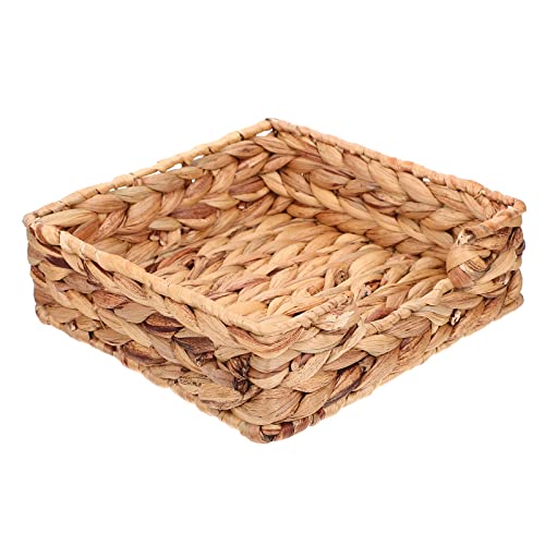 Cabilock Pastoral Style Water Hyacinth Grass Woven Storage Basket Grass Woven Basket