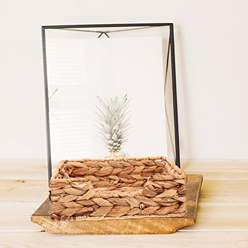 Cabilock Pastoral Style Water Hyacinth Grass Woven Storage Basket Grass Woven Basket