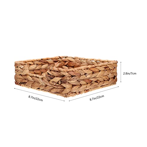 Cabilock Pastoral Style Water Hyacinth Grass Woven Storage Basket Grass Woven Basket