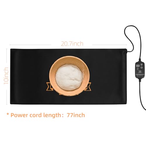Bread Proofer Bread Dough Starter - Adjustable Temperature Dough Proofer with Thermostat Control Bread Warming Mat