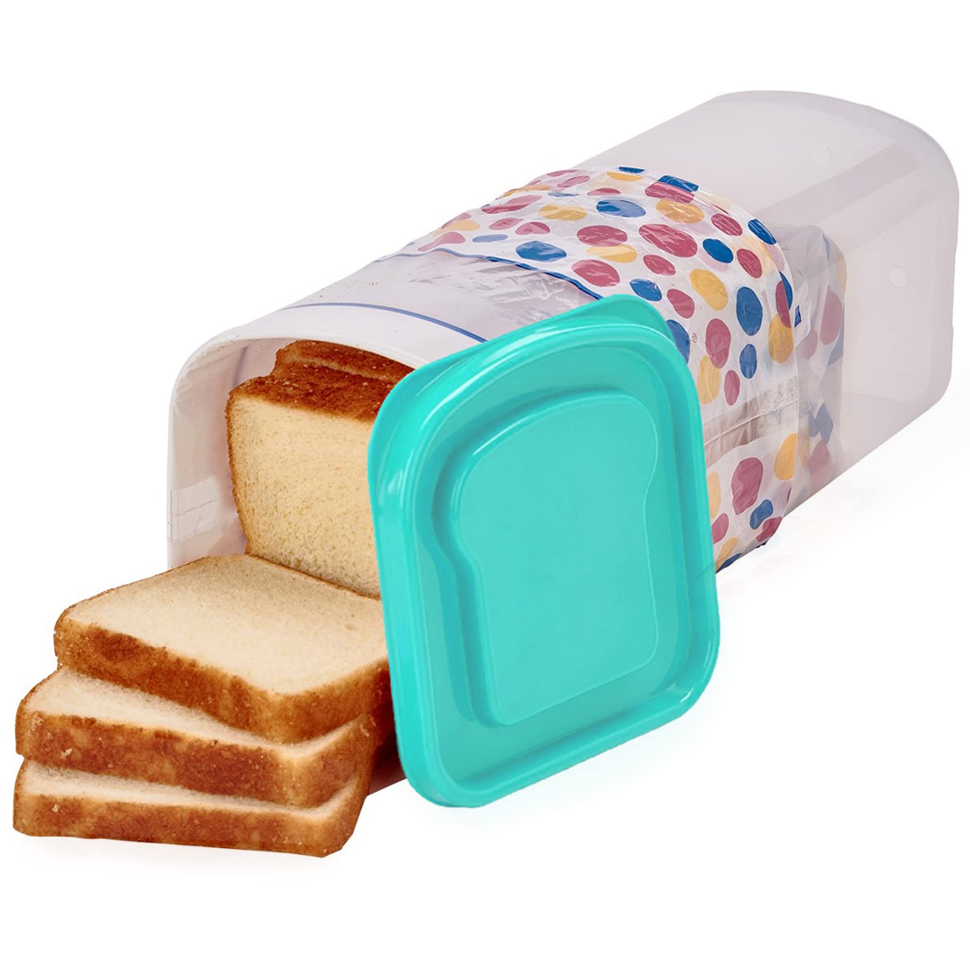 Buddeez Bread Buddy Bread Box Loaf Plastic Storage Container Holder for Kitchen Countertop - Breadbox Containers, Set of 2
