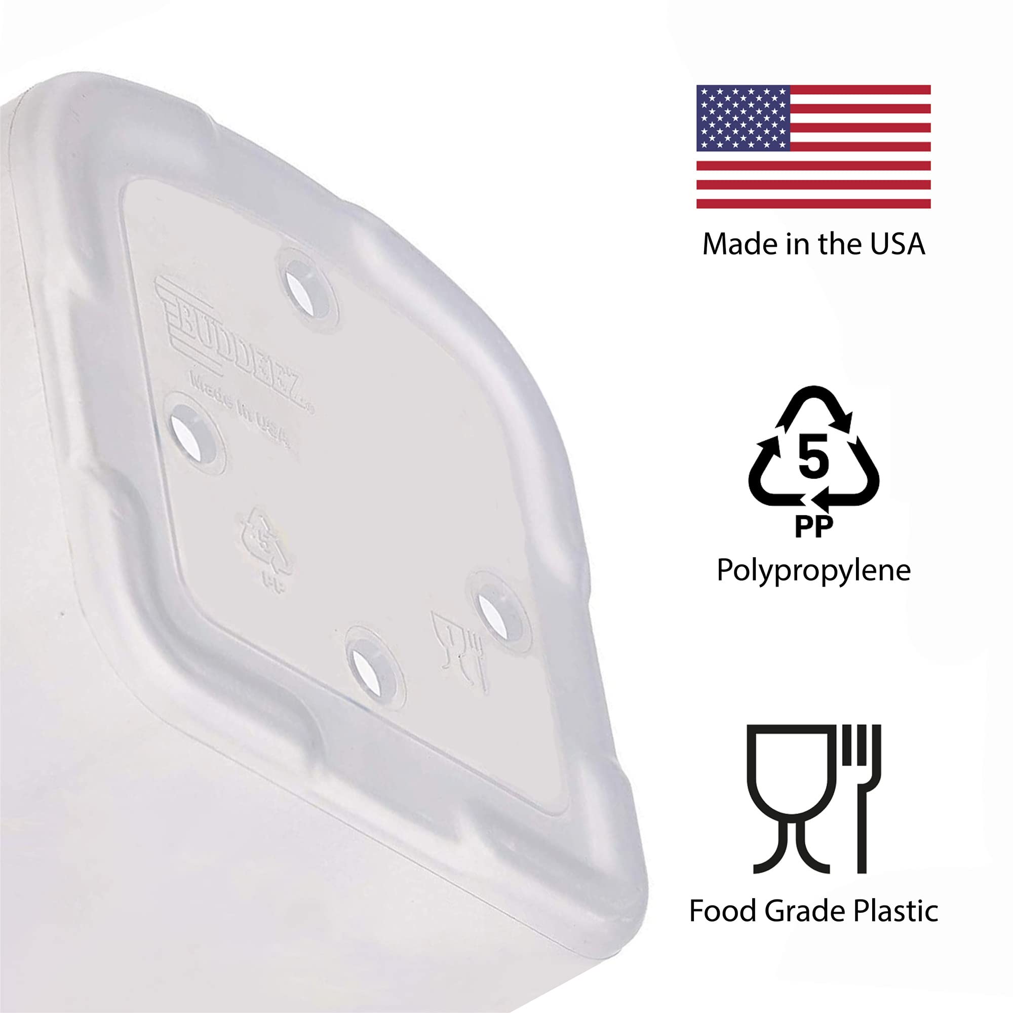 Buddeez Bread Buddy Bread Box Loaf Plastic Storage Container Holder for Kitchen Countertop - Breadbox Containers, Set of 2