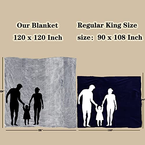 ielevations 120×120 Inches Blanket 10' x 10' Extra Large Throw Blanket Big Blanket Soft Light Smooth Camo Flannel Fleece Blanket for Family and Friends (Camo)…