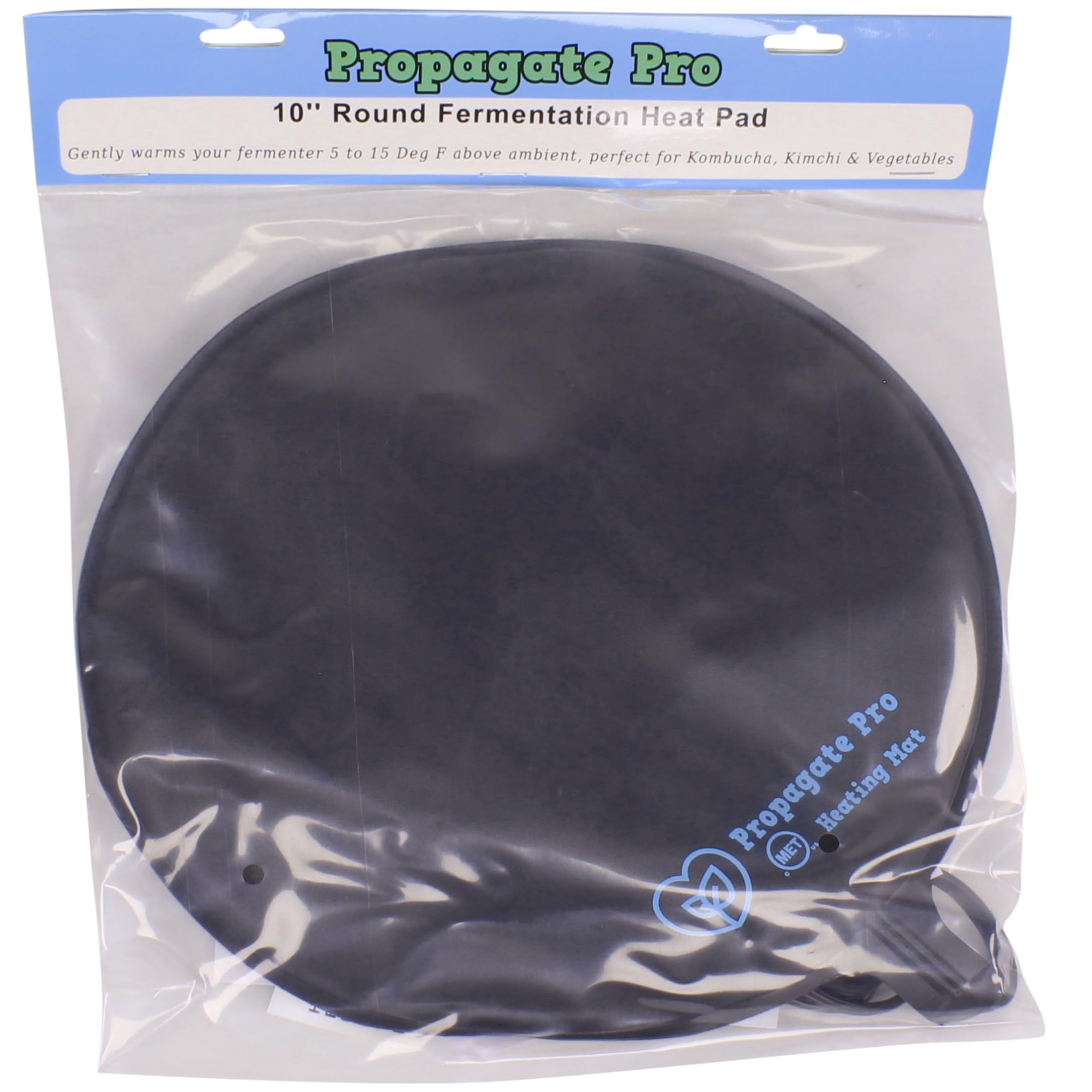 Brewing & Fermentation Heat Pad for Homebrew Beer & Wine Fermenting 120VAC 12 or 25 Watt Heating Mat: Safe for Plastic/Glass Carboy Fermentors w/Heater Temp Strips (10" - 12 Watts (Black))