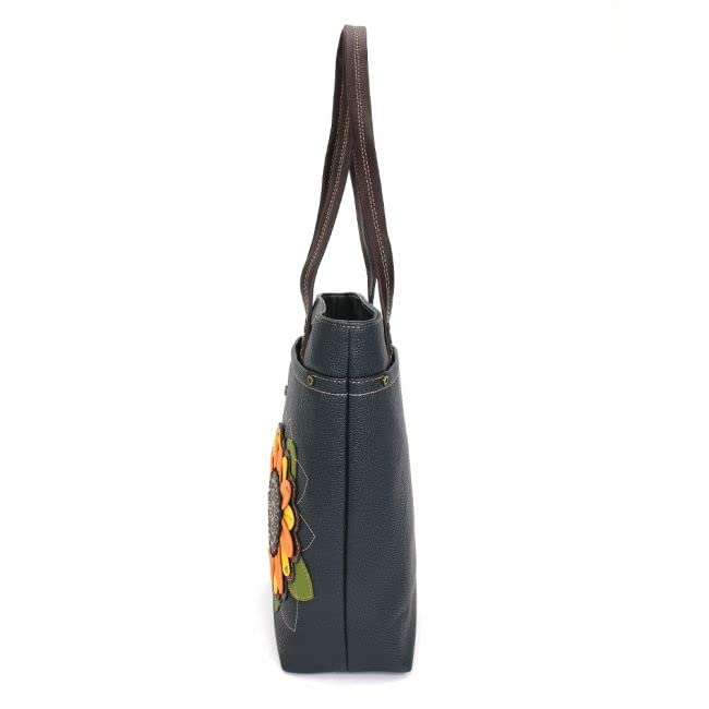 Chala Group Chala Deluxe Vegan Leather Every Day Tote Bag Purse : 13.5 x 14 inches (Sunflower), Multi