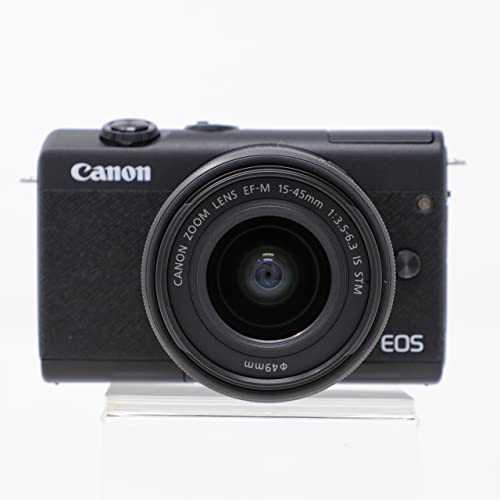 Canon EOS M200 Mirrorless Digital Camera (Black) w/EF-M 15-45mm f/3.5-6.3 is STM + Wide-Angle and Telephoto Lenses + Portable Tripod + Memory Card + Deluxe Accessory Bundle