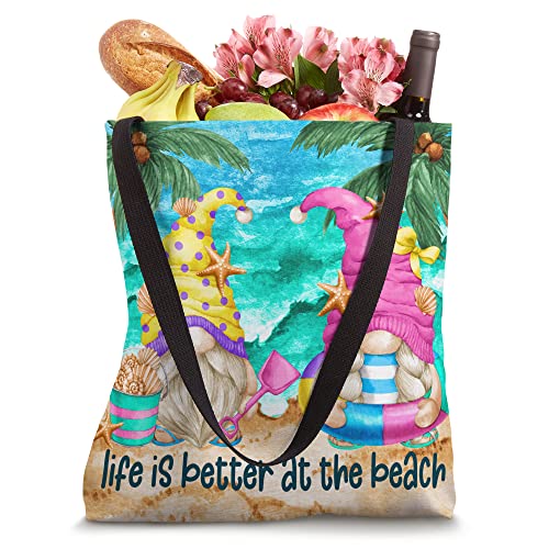 Unique Summer Gnomes For Women Life Is Better At The Beach Tote Bag