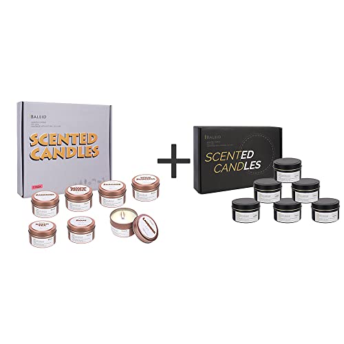 Flower & Wood Scented Candles Gift Set of 7 & 6 Pack Bulk