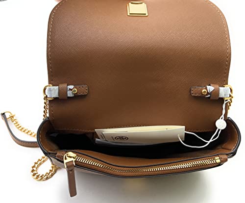Tory Burch Emerson Top Handle Women's Saffiano Leather Crossbody Bag (Moose)