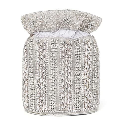 Aheli Potli Bags for Women Evening Bag Clutch Ethnic Bride Purse with Drawstring (P72S)